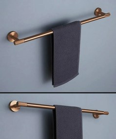 Rea Modern, koupelnový věšák na ručníky 60cm, 6603, měděná matná, REA-98001