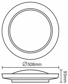 LED Stmívatelné stropní svítidlo OPAL LED/24W/230V + DO