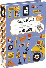JANOD Magnetická knížka Magnetibook Na stavbě / 50 magnetek / 19 karti