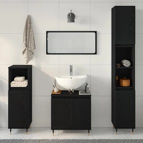 Sada koupelnového nábytku 3 ks Černý dub 30 x 30 x 190 cm 3333098
