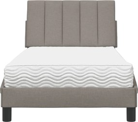 Postel s matrací Hanko taupe 90 x 190 cm textil 3310500