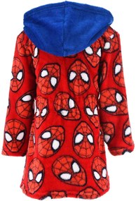 Dětský fleece župan s modrou kapucí Spiderman, EU 98