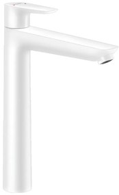 Hansgrohe Talis E, vysoká umyvadlová baterie 240 s odtokovou soupravou s táhlem, bílá matná, 71716700