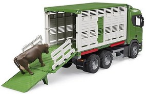 Bruder 03548 přepravník zvířat SCANIA s figurkou krávy