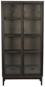 ROWICO Prosklená vitrína HAZELNUT hnědá 203x100 cm 121156