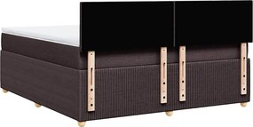 Box spring postel s matrací tmavě hnědá 180x200 cm textil 3287531