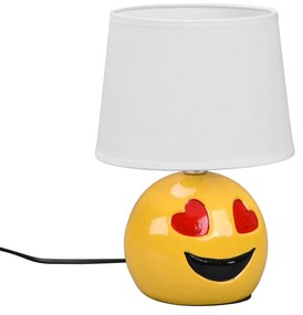 Stolní lampa Lovely se Smiley, stínidlo bílá