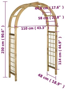 vidaXL Marketos Zahradní oblouk/treláž zelený impregnované borové dřevo