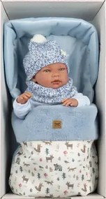 Llorens 73825 NEW BORN CHLAPEČEK - realistická panenka miminko s celov