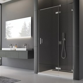 Sanswiss PUR PU13 jednokřídlé sprchové dveře 140 cm Šířka: 1400 mm, Profil: Chrom, Sklo: Mastercarré 30