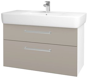 Dřevojas Koupelnová skříň Q MAX SZZ2 100 Varianta: N01 Bílá lesk / Úchytka T01 / D10 Borovice Jackson