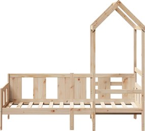 Válenda se střechou 80 x 200 cm masivní borové dřevo 3282278