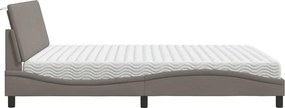 Postel s matrací Hanko taupe 180 x 200 cm textil 3310549