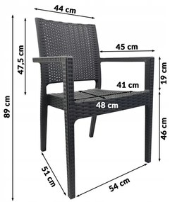 Zahradní židle Hasa antracit