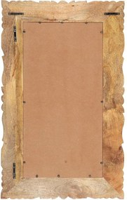 Zrcadlo 80 x 50 cm masivní mangovníkové dřevo 321636