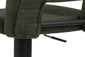 Designová barová židle Almonzo olivově zelená