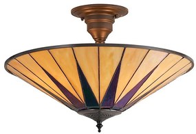 Endon 64043 - Přisazený lustr Tiffany DARK STAR 3xE27/60W/230V pr. 49 cm