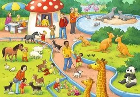 Ravensburger Den v zoo / 2 x 24 dílků / od 4 let