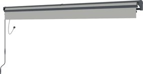 Elektrická markýza s LED osvětlením BestBerg BBSU-EL395LG / 395 x 300 cm / světle šedá