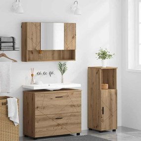Sada koupelnového nábytku 3 ks Artisanový dub 76,5 x 35 x 64 cm 3393032