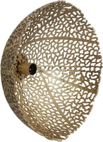 Zlatá děrovaná kovová nástěnná lampa Sinula - Ø 45*22cm / E27
