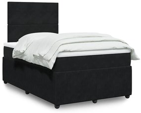Box spring postel s matrací černá 120 x 190 cm samet 3294582