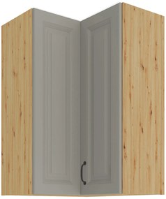 STL 90° Rohová skříňka horní STILO (výška 90 cm) Barevné provedení STILO: Dub Artisan / Jílově šedá