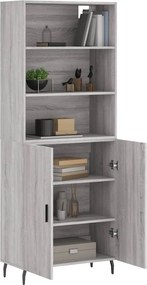 Skříň highboard šedá sonoma 69,5 x 34 x 180 cm kompozitní dřevo 3189275
