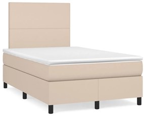 Box spring postel s matrací cappuccino 120x190 cm umělá kůže