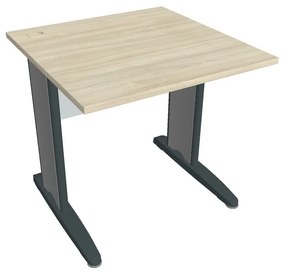 Stůl pracovní rovný 80 cm - Hobis Cross CS 800 Dekor stolové desky: akát, Dekor lamino podnože: šedá, Barva nohou: černá