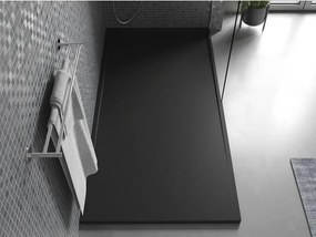 Mexen Amon, SMC obdélníková sprchová vanička 180 x 80 cm, černá, 4F708018
