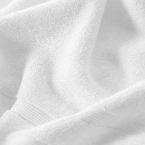 Goldea hebký ručník z organické bavlny - bílý 70 x 140 cm