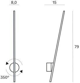 Maxlight W0267 Nástěnné polohovatelné LED svítidlo SPIDER IP44 černé