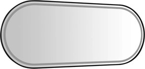 Sapho - Zrcadlo Kaira s LED osvětlením, 120x50 cm, matná černá KA500