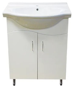 A-Interiéry Koupelnová skříňka s keramickým umyvadlem Vlnka 55 ZV - vlnka 55zv