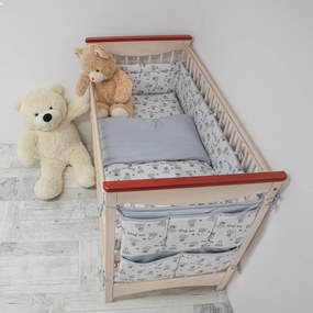 ESITO Mantinel do postýlky Teddy bears 28 x 180 cm Růžová