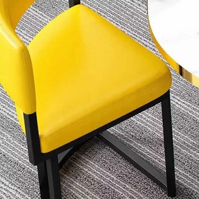 LuxuryForm DESIGN Jídelní set MONTE 4+1 - žlutý / bílý