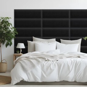 Sametový čalouněný panel - Obdélník - 80x20cm Farba: Černá