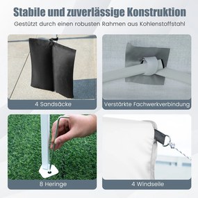 Costway Pop Up Pavilion Skládací zahradní altánek s odnímatelnými bočními