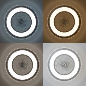 Brilagi - LED Stmívatelné svítidlo s ventilátorem RONDA LED/48W/230V stříbrná+DO