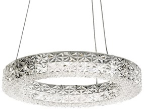 Toolight Toolight, LED stropní křišťálové svítidlo 40cm, 24W, 4000K, MS004-CP, chromová, OSW-09614