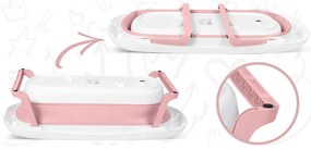 Ricokids Dětská vanička s teploměrem RK-282 bílá a růžová