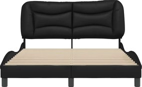 Rám postele bez matrace Hvar černý 120 x 200 cm umělá kůže 3207988