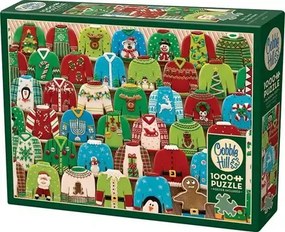 COBBLE HILL Puzzle Škaredé vánoční svetry / 1000 dílků / od 14 let