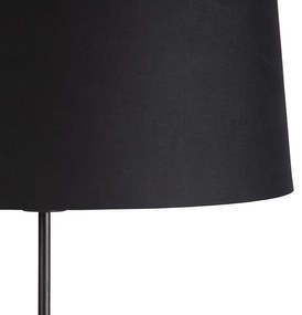 Stojací lampa černá s černým stínidlem nastavitelným 45 cm - Parte