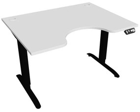 Hobis Motion Elektr. nastavitelný stůl 120x90 s pamětí - HOBIS ERGO MOTION MSE 2M 1200 Dekor stolové desky: bílá, Barva kovové podnože: černá