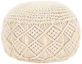Ručně vyrobený sedací puf macrame 45 x 30 cm bavlna 248090
