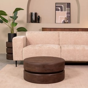 LABEL51 Konferenční stolek MILLY tmavě ø70 cm hnědý