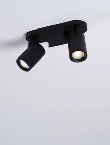Minimalistické bodové svítidlo Esto 2 Černá