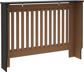 Kryt radiátoru 2 ks Černá 112 x 19 x 81,5 cm Kompozitní dřevo 3403229